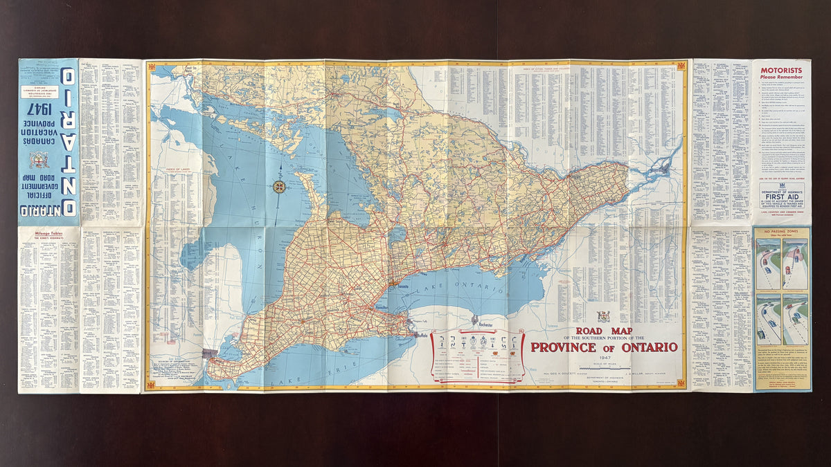 1947 Ontario Official Government Road Map – YOMplates