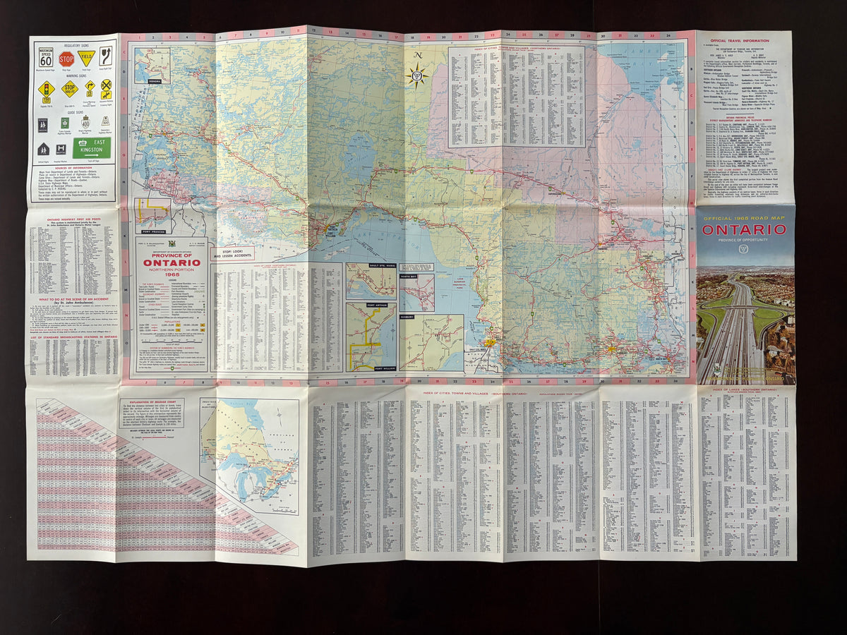 1965 Ontario Official Government Road Map – YOMplates