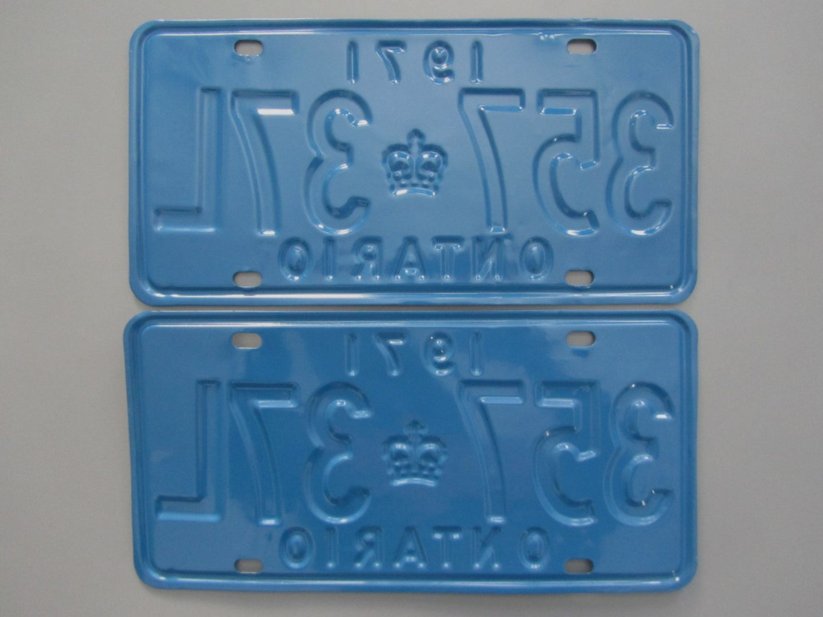 1971 YOM Clear Ontario License Plates – YOMplates