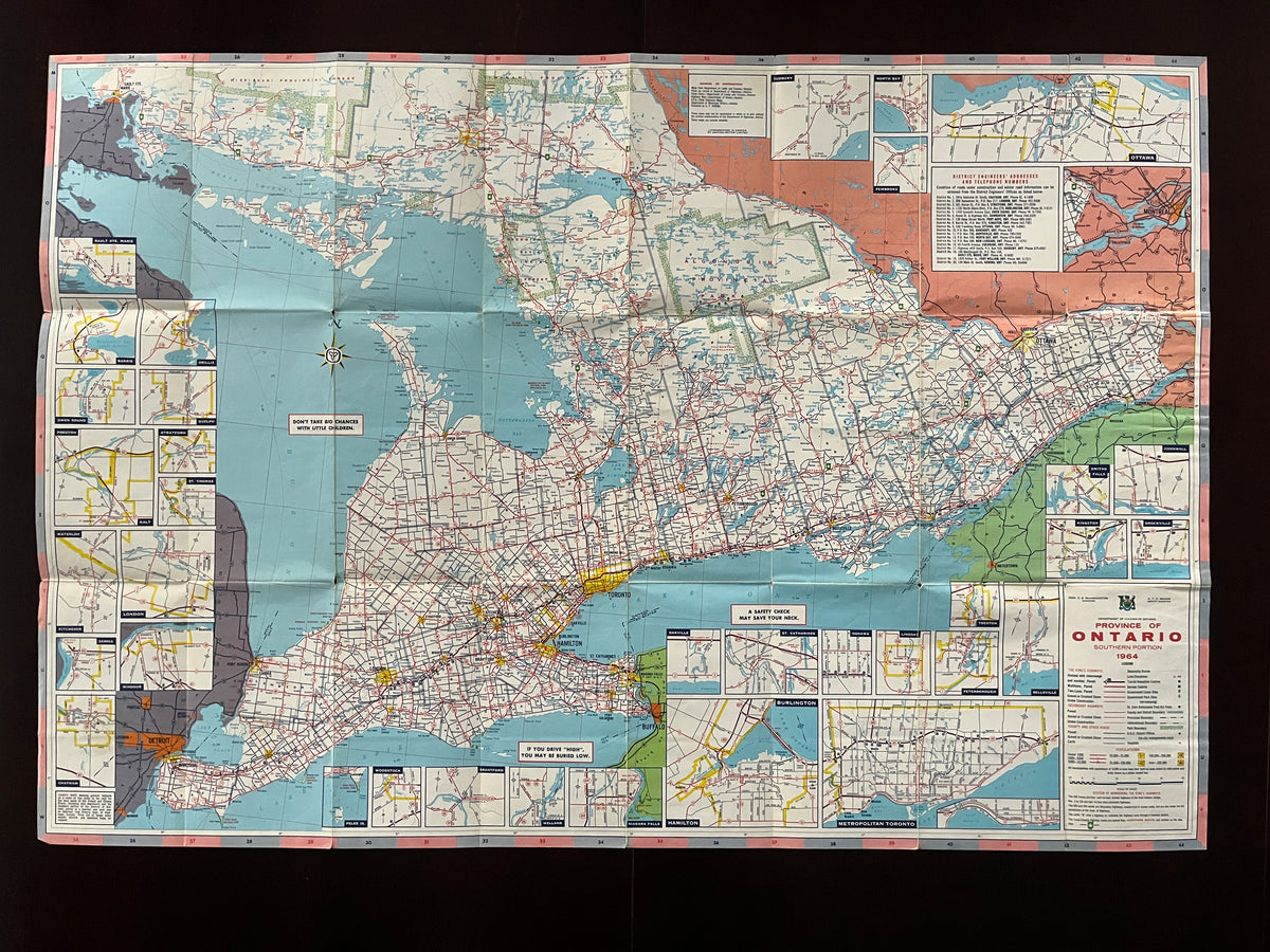 1964 Ontario Official Government Road Map – YOMplates