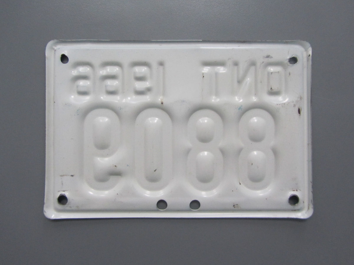 1966 YOM Clear Ontario Motorcycle License Plate – YOMplates