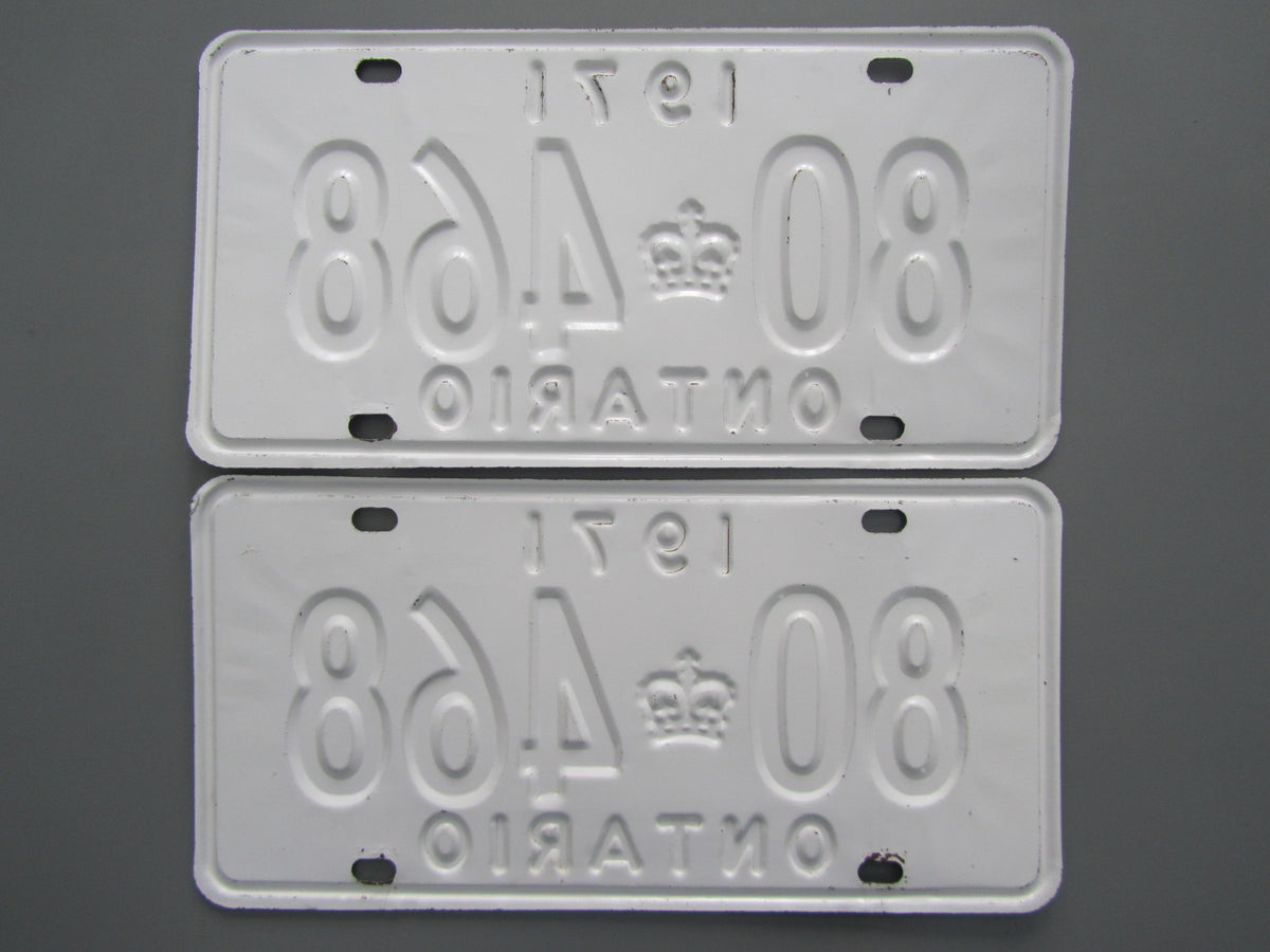 1971 YOM Clear Ontario License Plates – YOMplates