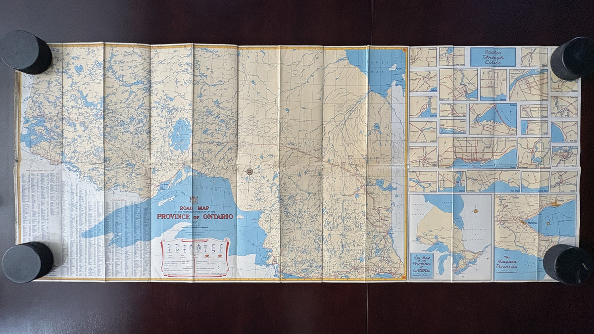 1947 Ontario Official Government Road Map – YOMplates